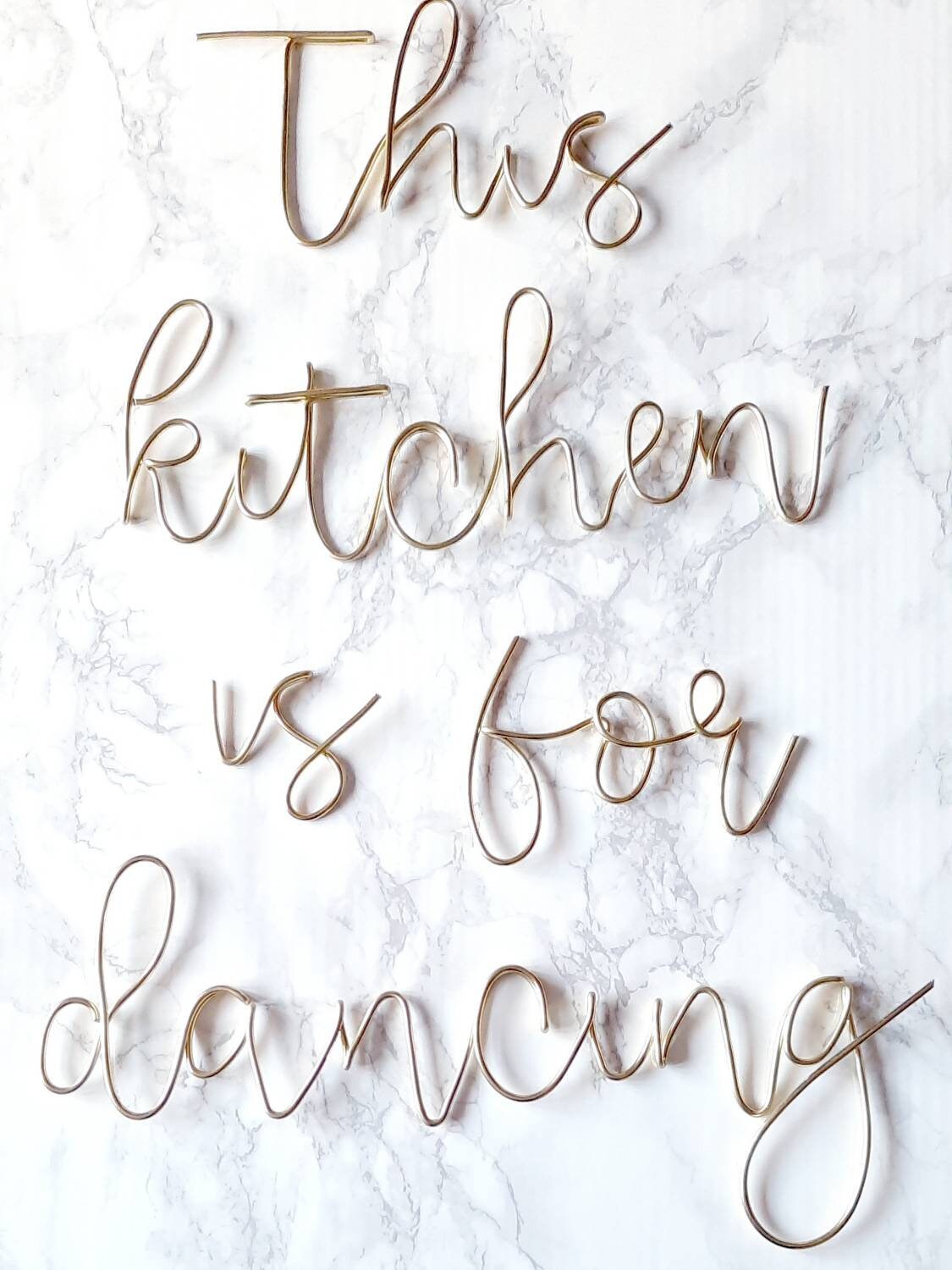 This Kitchen is for Dancing Wire Wall Sign Kitchen Wire - Etsy UK
