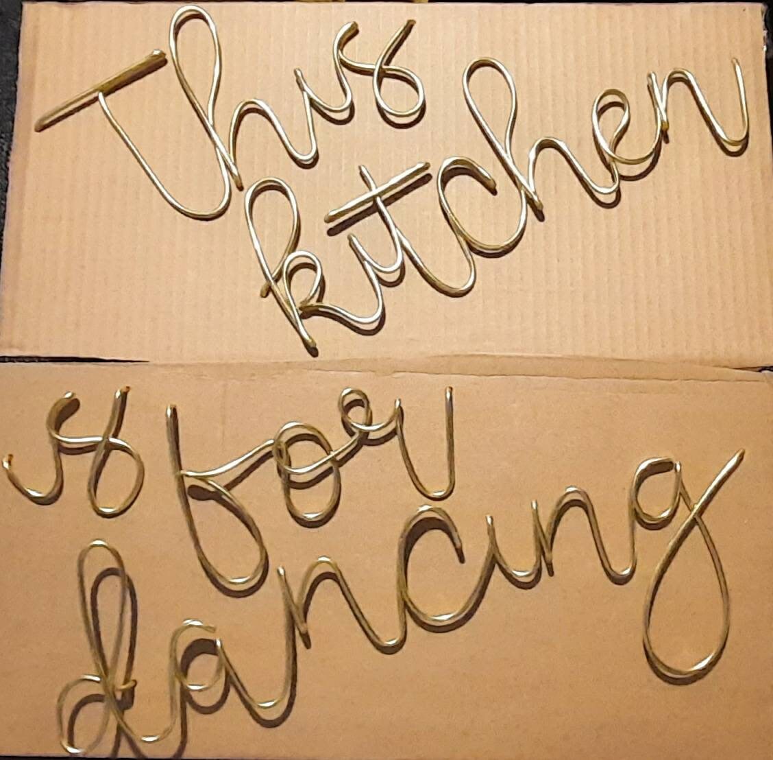 This Kitchen is for Dancing Wire Wall Sign Kitchen Wire - Etsy UK