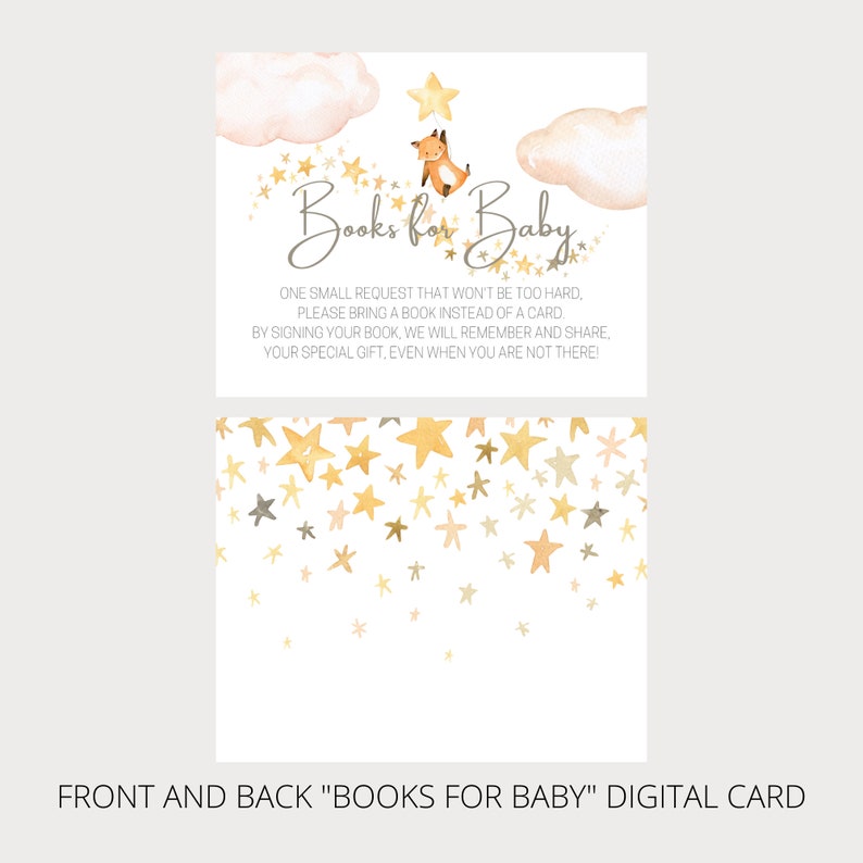 ELIZABETH Rabbit & Fox Baby Shower Invitation Set Digital - Etsy