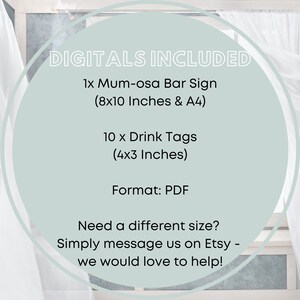 ALISON - Mum-osa AND Mom-osa Bar Sign & Beverage Tags | INSTANT Digital ...