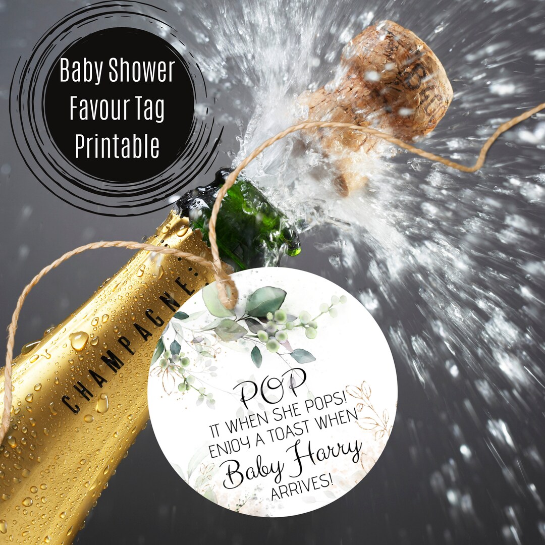 ALISON - Pop It When She Pops Favour Tag | Personalised Digital ...