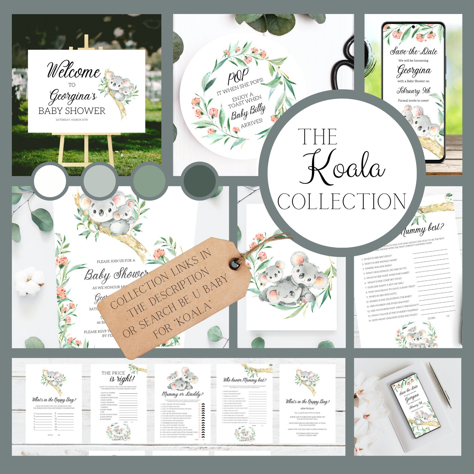 KOALA - Dummy Hunt Game | INSTANT Digital Download | Printable | Koala ...