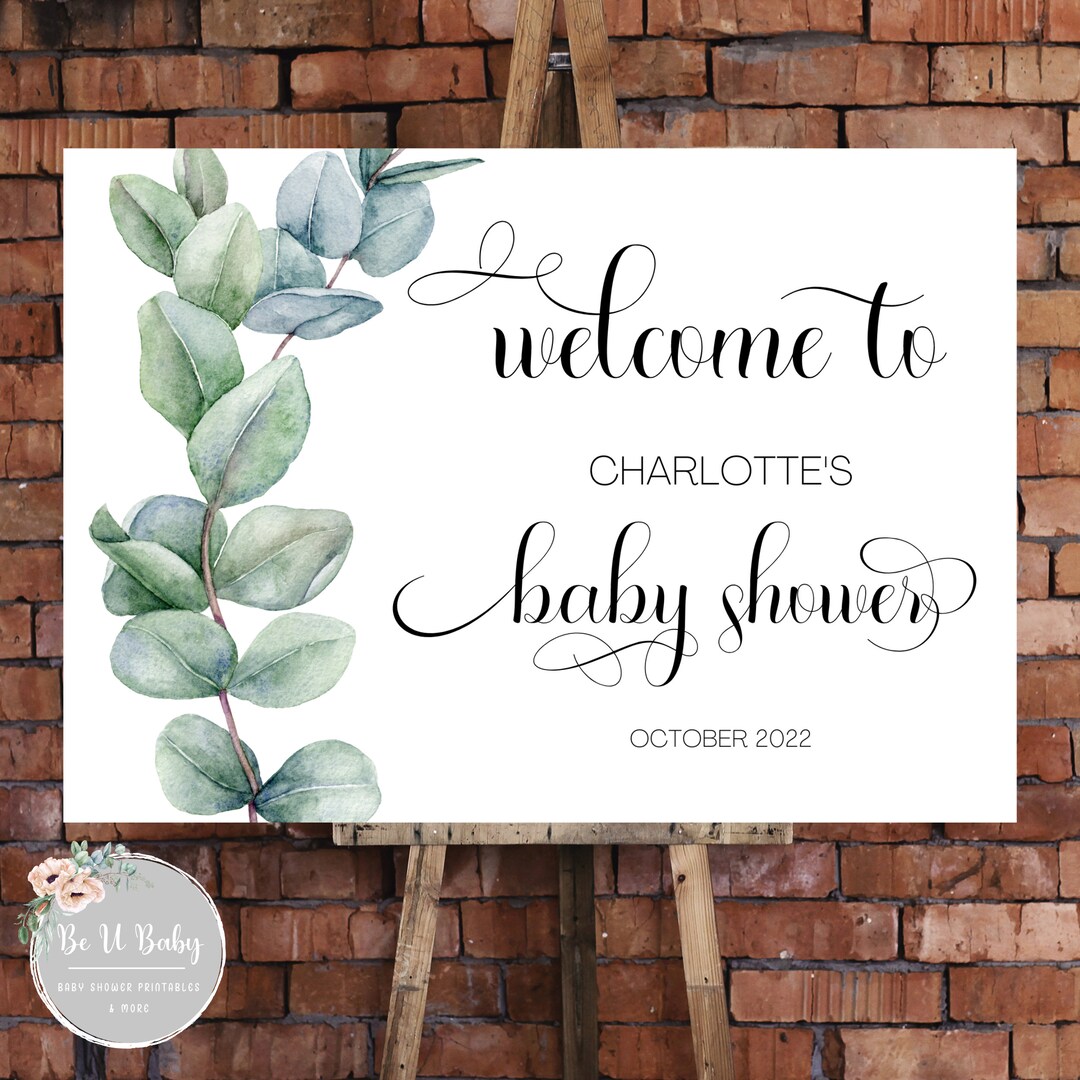 EUCALYPTUS - Welcome Sign | Baby Shower Sign | Wedding | Digital ...