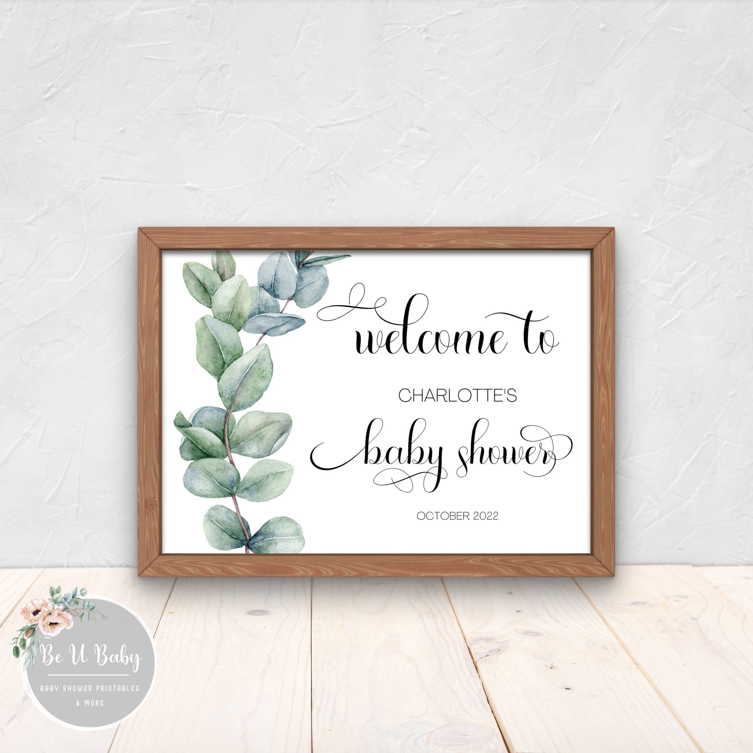 EUCALYPTUS - Welcome Sign | Baby Shower Sign | Wedding | Digital ...