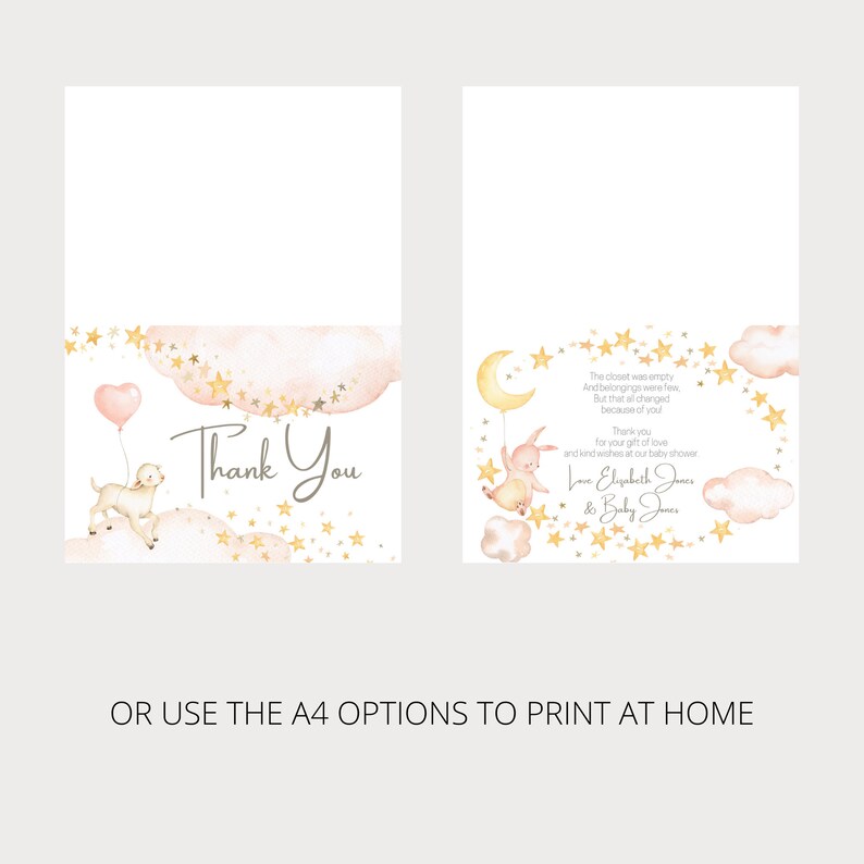 ELIZABETH Rabbit & Fox Baby Shower Invitation Set Digital - Etsy