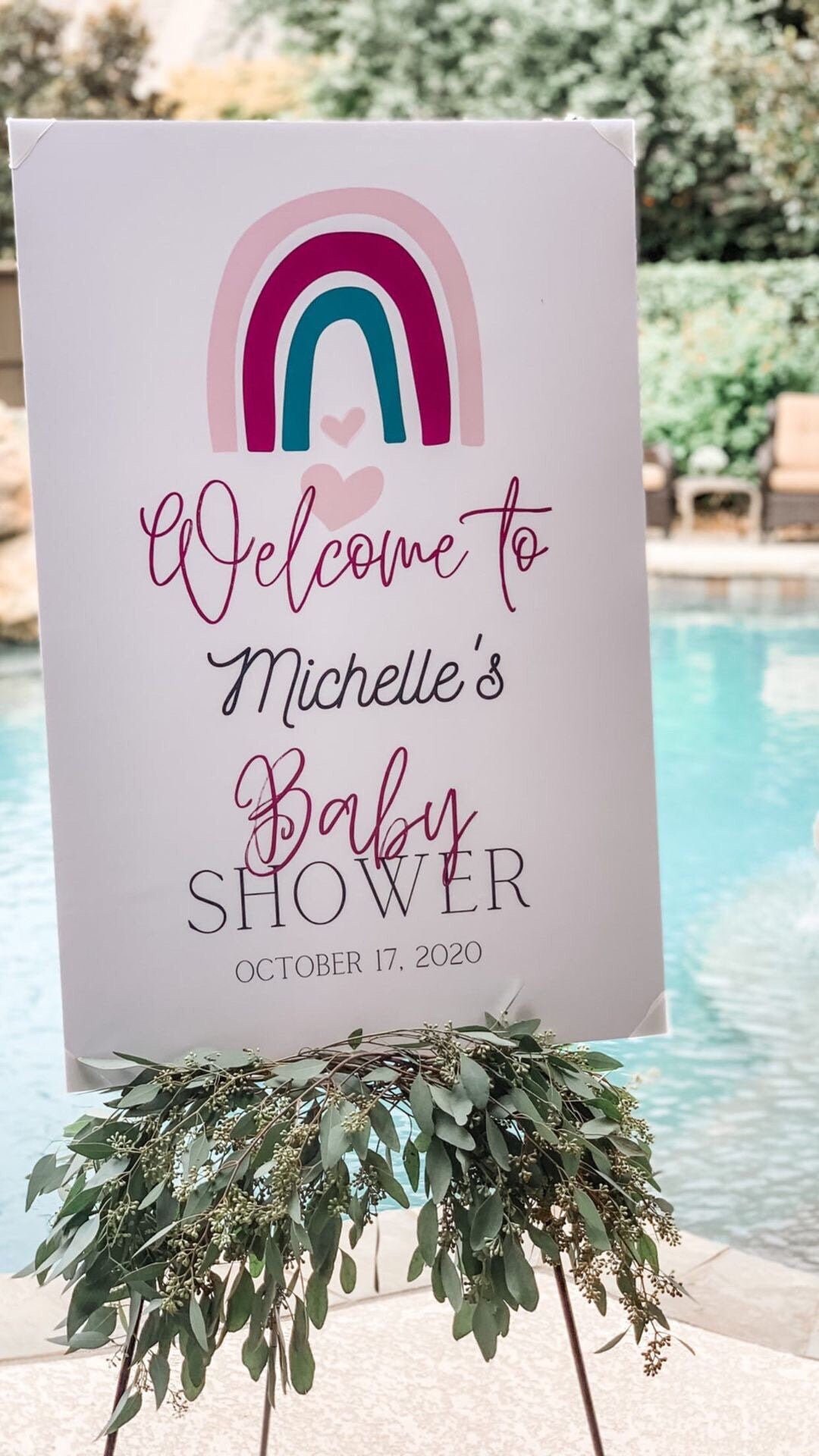 Rainbow Welcome Sign Printable | Baby Shower Sign | Digital Download ...