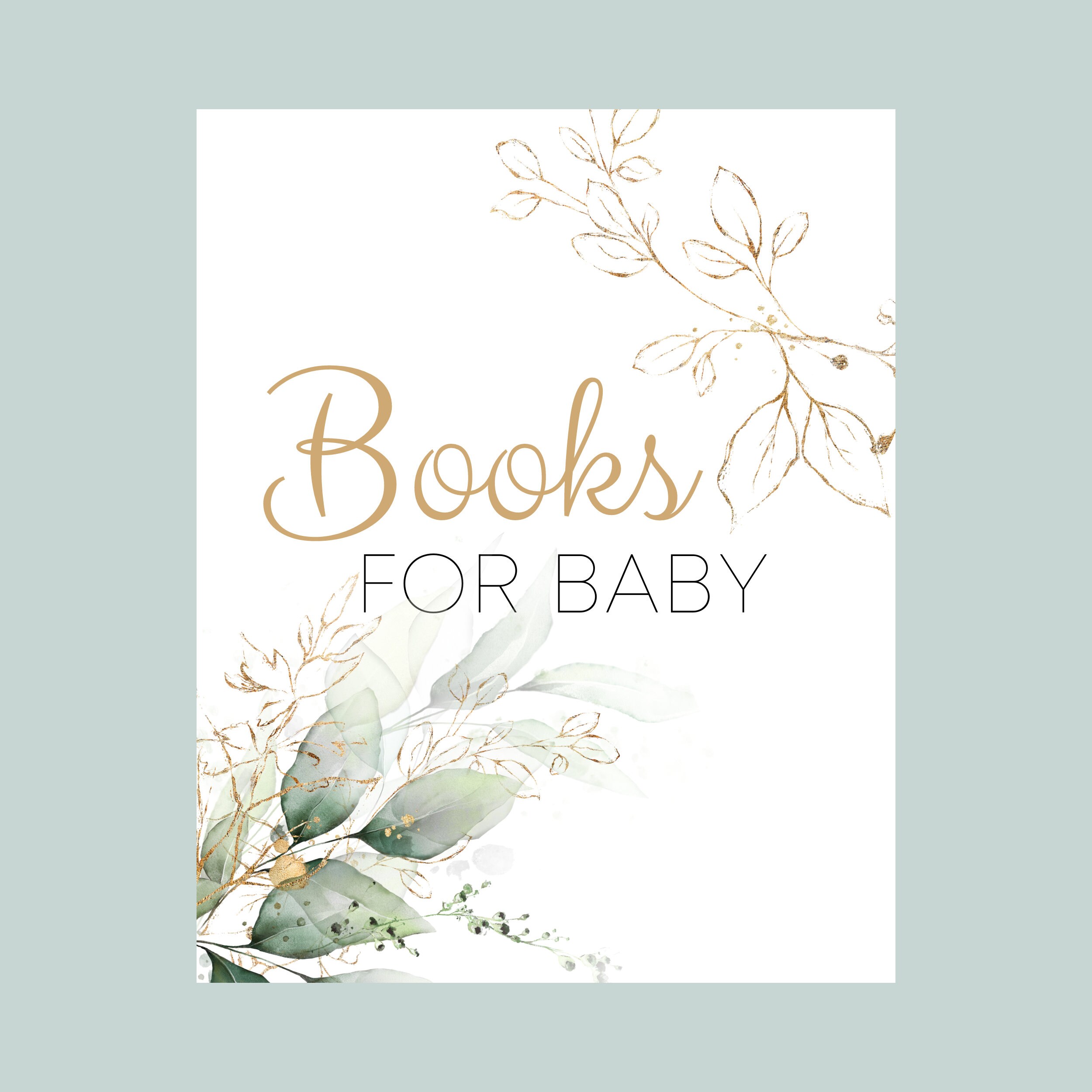 ALISON - Books for Baby Sign Printable | INSTANT Digital Download ...