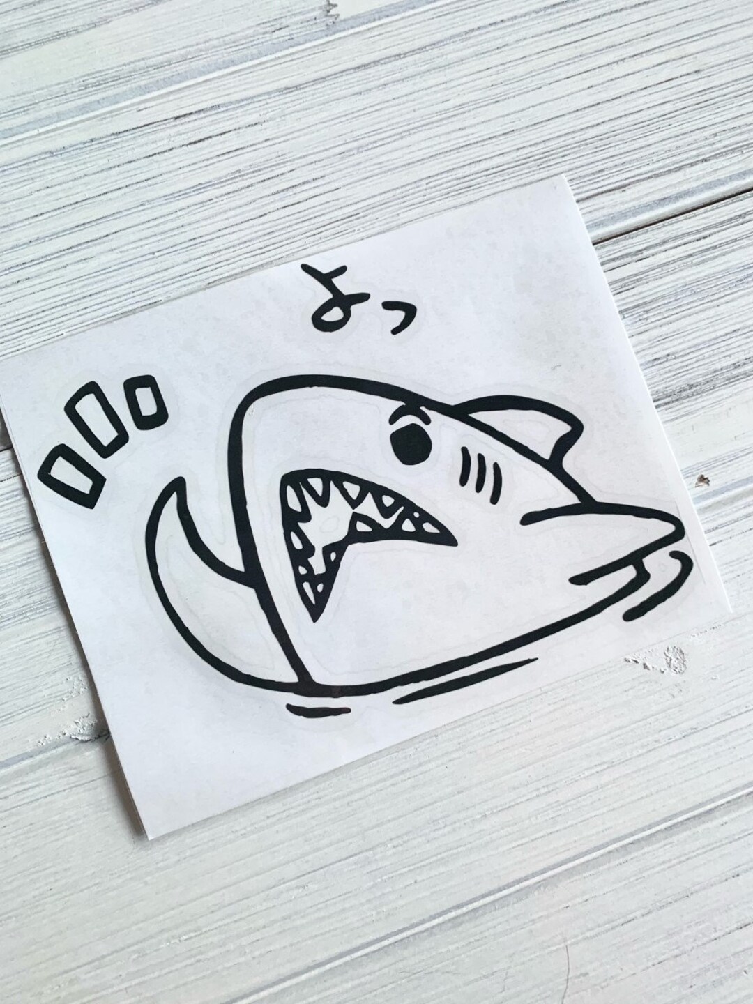 Cute Angry Shark Decal Vinyl Sticker for Car Windshield & Windows ...