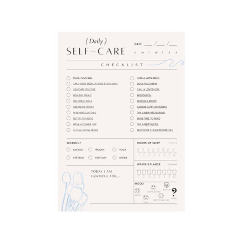 The Secrets to Self Care Checklist and Notes - Digital - Etsy
