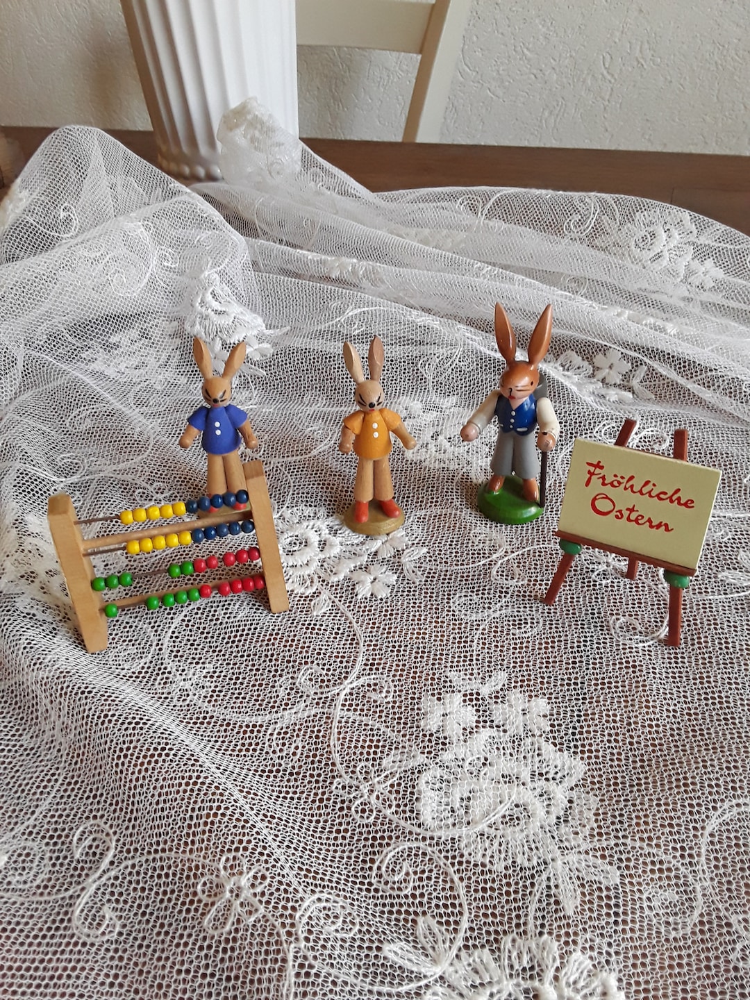 Old Golzhasen Rabbit School Easter Bunny Abacus Blackboard *happy ...