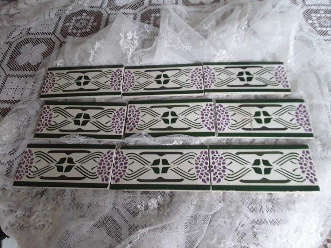 9x Antique Tile Tile Frieze Ceramic Wall Tiles Wonderful Decor & Colors ...