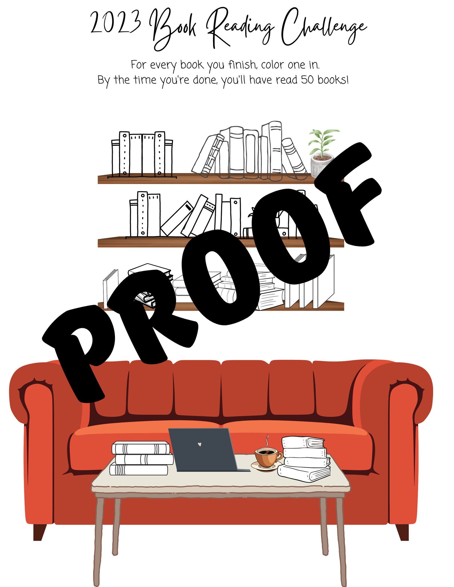 2023 Book Reading Challenge Printable Digital Download Resolution - Etsy