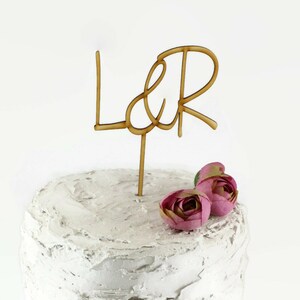 Personalized Initials Cake Topper Initial Cake Topper Cake Decors Cake ...