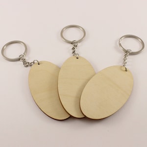 Oval Key Chain | Blank Keychain | Plywood Keychain | DIY Keychains ...