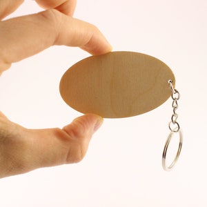 Oval Key Chain | Blank Keychain | Plywood Keychain | DIY Keychains ...