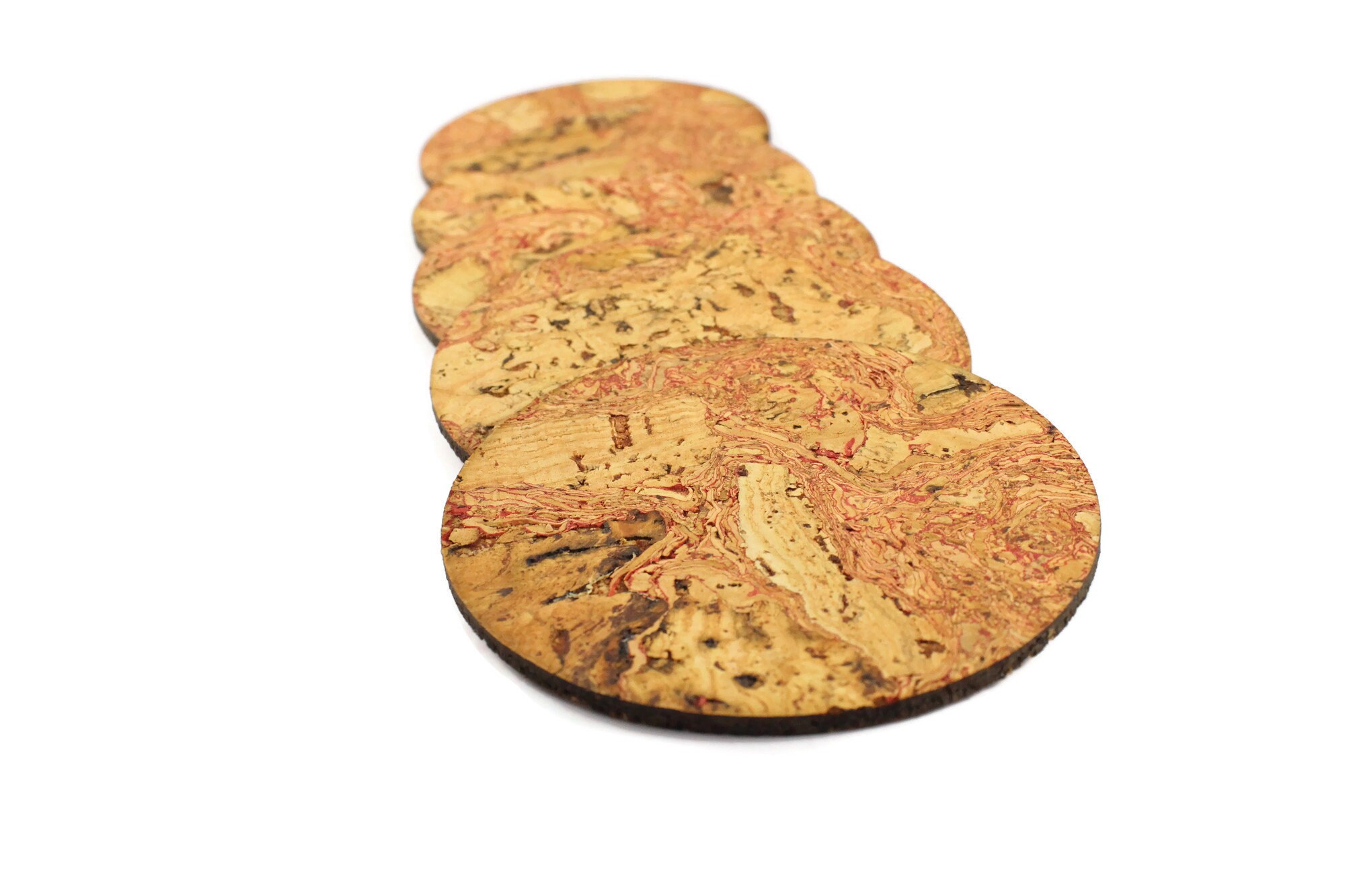 Pack of 5 Round Cork Coasters. Cork Coasters. Drink Coasters. - Etsy UK
