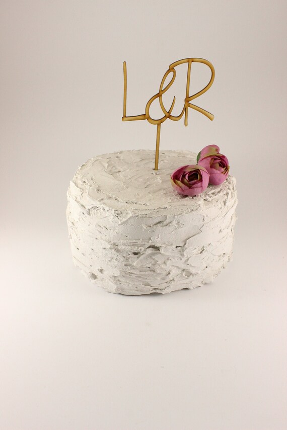 Personalized initials cake topper Initial cake topper Cake | Etsy