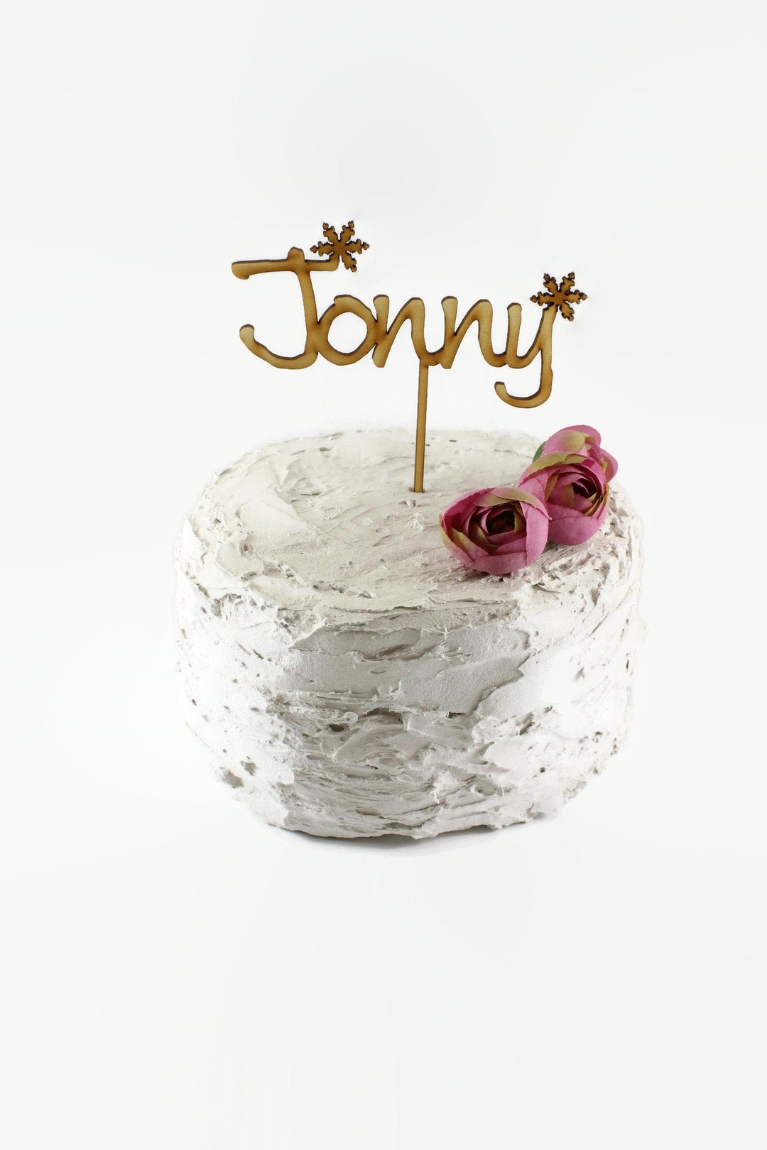 Personalized Name Cake Topper With Snowflakes | Name Cake Topper | Cake ...