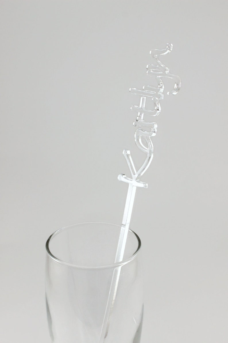 Personalized Acrylic Stirrers: Wedding Decor - Etsy