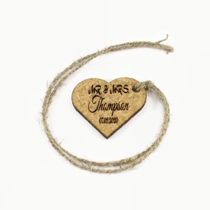 Pack of 10 Personalized Cork Tags. Mr & Mrs Tags. Natural Cork Tags ...