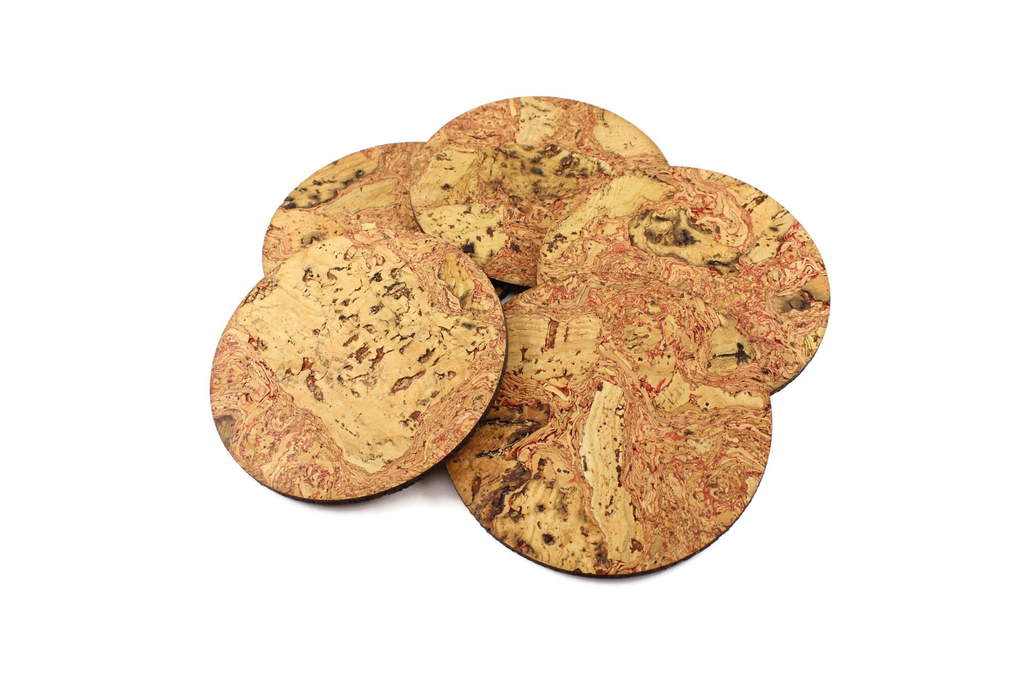 Pack of 5 Round Cork Coasters. Cork Coasters. Drink Coasters. - Etsy UK