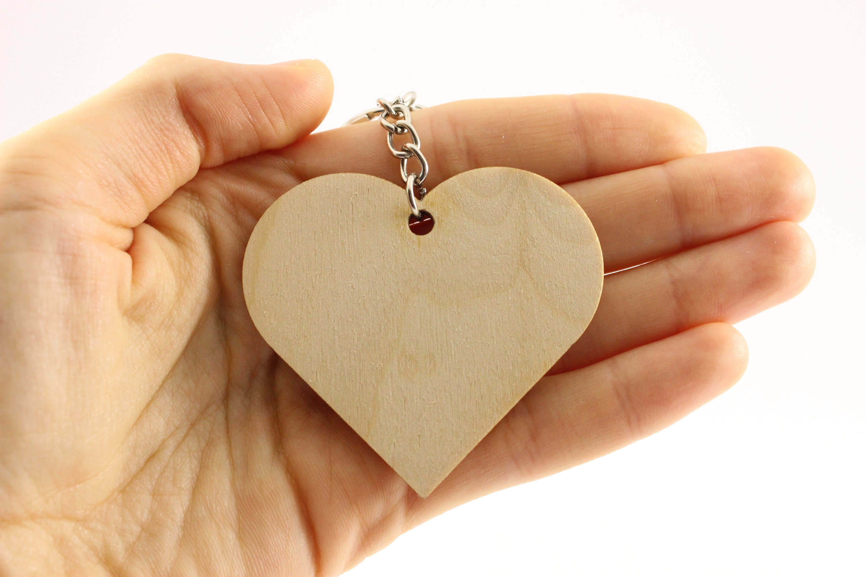 Heart Key Chain Blank Keychain Plywood Keychain DIY - Etsy Ireland