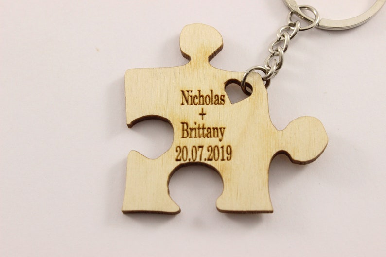 Personalized Puzzle Key Chain. Keychain. Personalized Key - Etsy