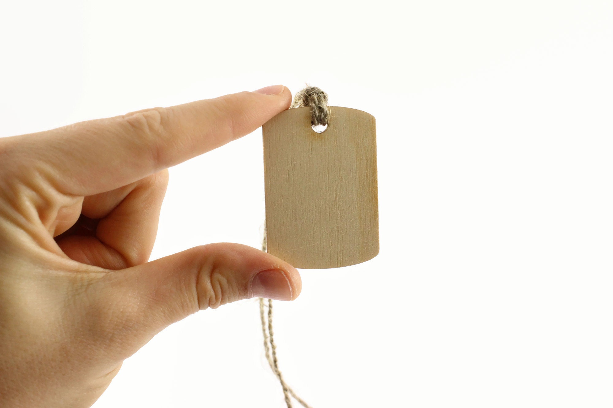 Pack of 10 rectangle tags Plywood tags Tags with strings | Etsy