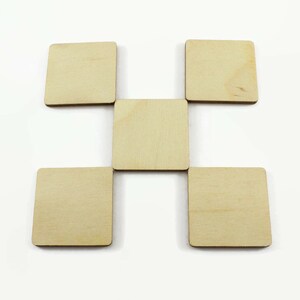 Pack of 10 Plywood Squares. Squares. Blank Plywood Figures. Blank ...