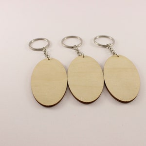 Oval Key Chain | Blank Keychain | Plywood Keychain | DIY Keychains ...