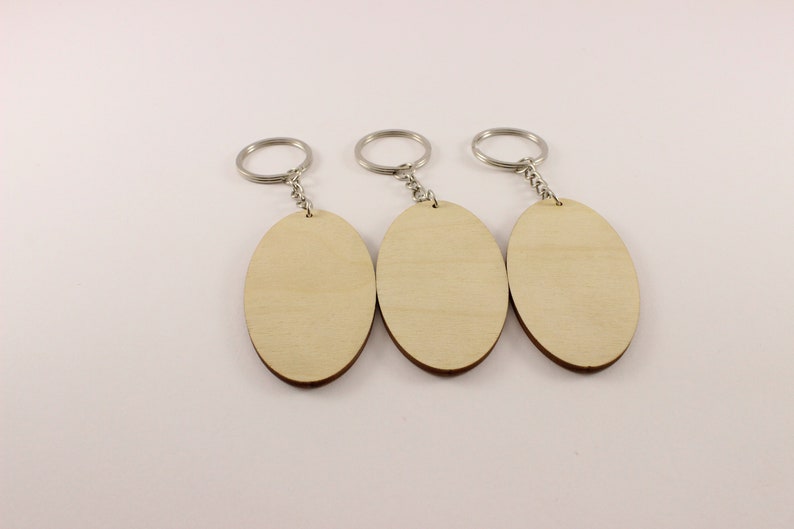 Oval Key Chain Blank Keychain Plywood Keychain DIY - Etsy