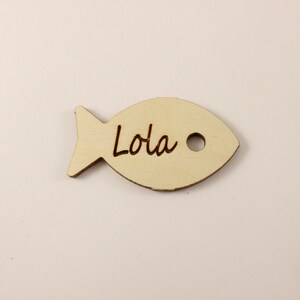 Wooden Christmas Fish Tags | Wooden Tags for Cat | Tags for Christmas ...