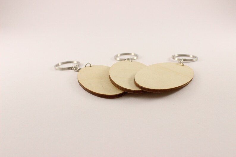 Oval Key Chain Blank Keychain Plywood Keychain DIY - Etsy