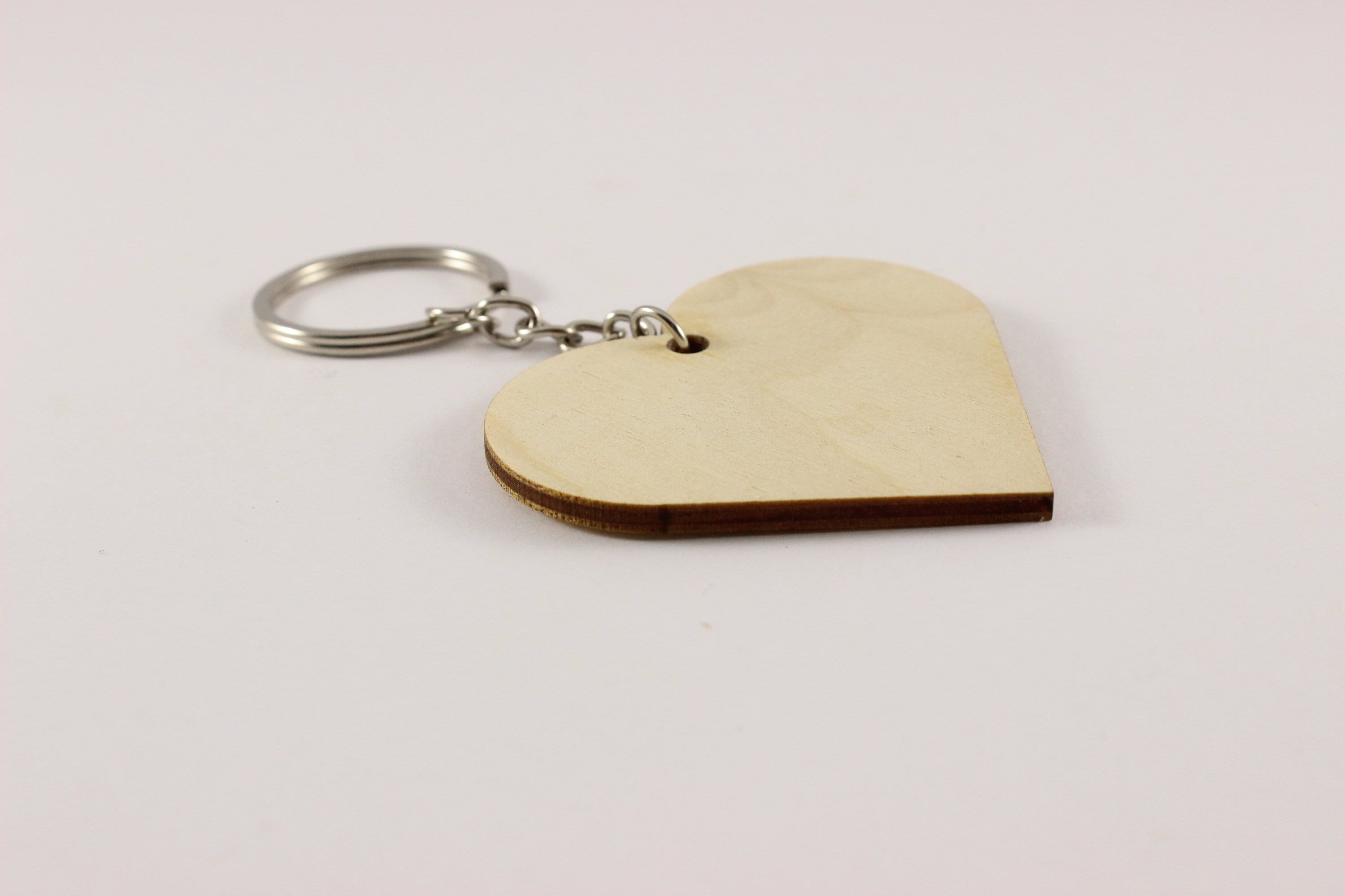 Heart key chain Blank keychain Plywood keychain DIY | Etsy