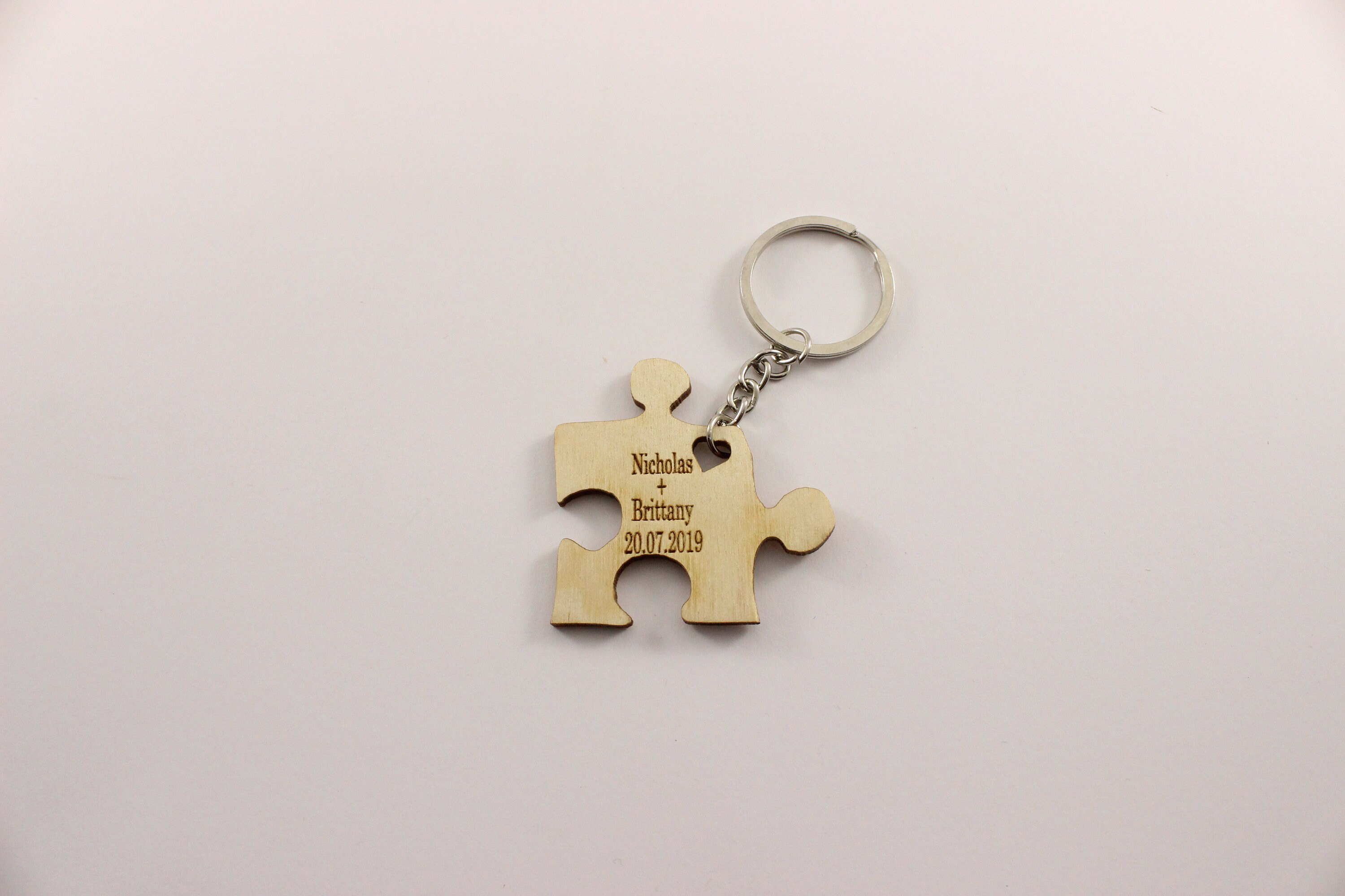 Personalized puzzle key chain. Keychain. Personalized key | Etsy