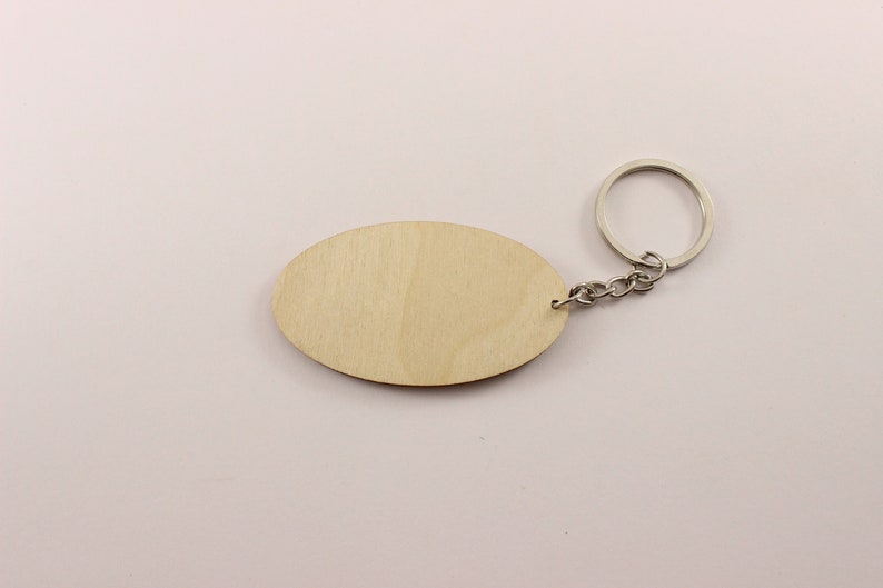 Oval Key Chain Blank Keychain Plywood Keychain DIY - Etsy