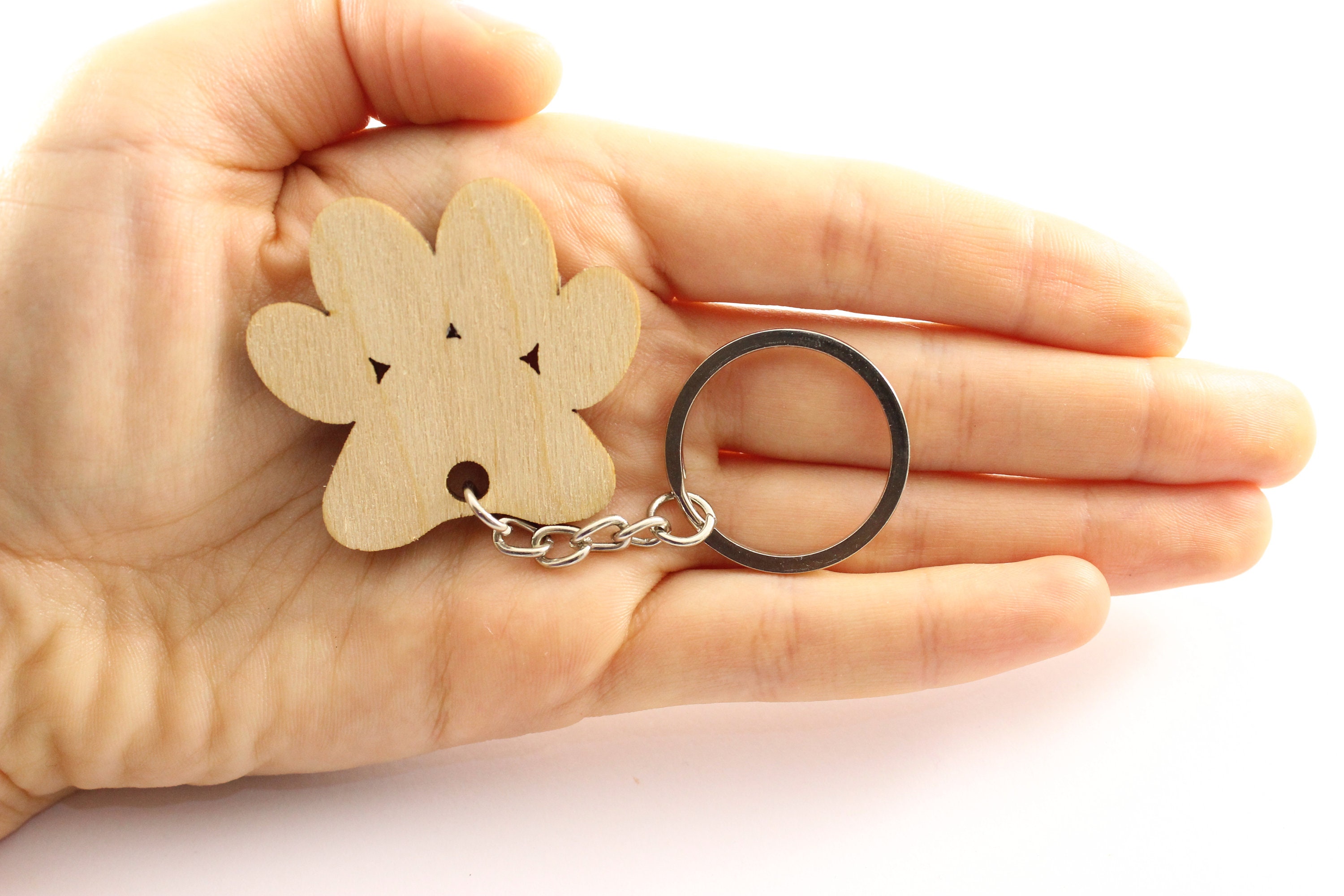 Paw Key Chain Blank Keychain Plywood Keychain DIY - Etsy