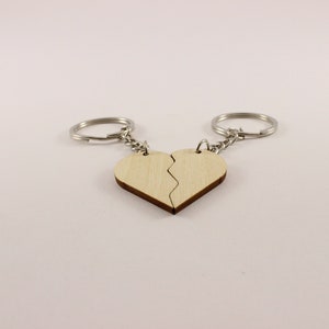 2 Pieces Heart Key Chain | Blank Keychain | Plywood Keychain | DIY ...