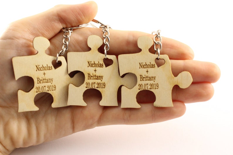 Personalized Puzzle Key Chain. Keychain. Personalized Key | Etsy