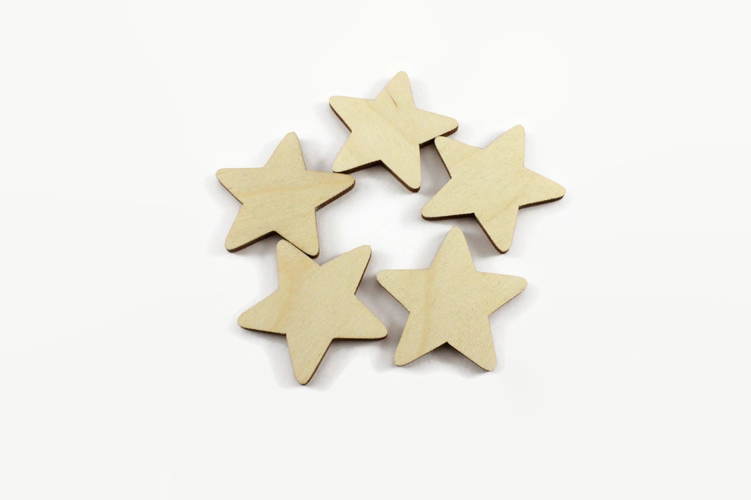 Pack of 10 Plywood Stars. Stars. Blank Plywood Figures. Blank Stars ...