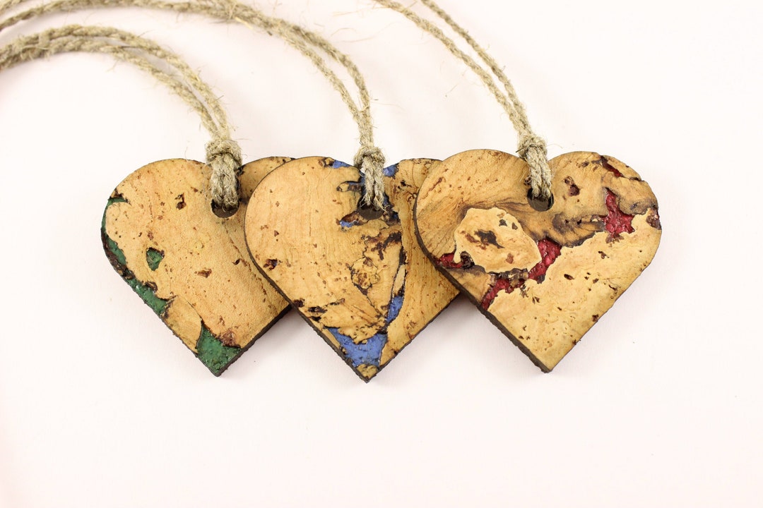 Pack of 15 Cork Tags. Heart Shape Tags. Decorative Cork Tags. Tags ...
