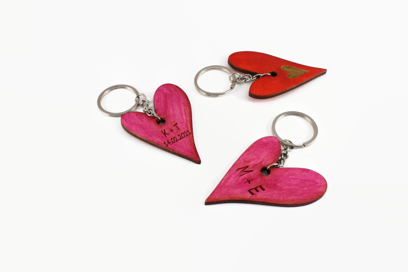 Heart Key Chain From Wood. Wooden Valentine's Day Gift. - Etsy