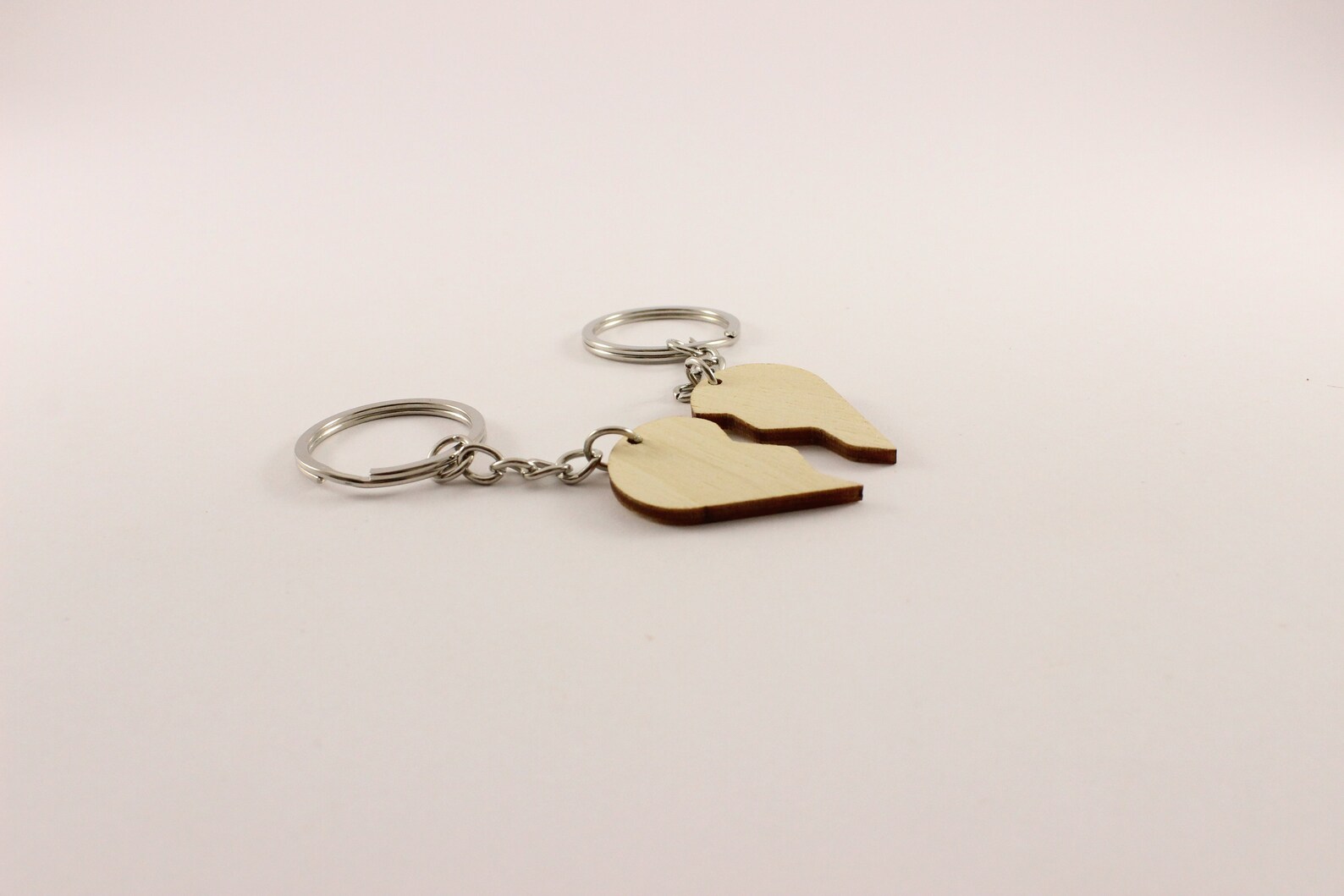 2 pieces Heart key chain Blank keychain Plywood keychain | Etsy