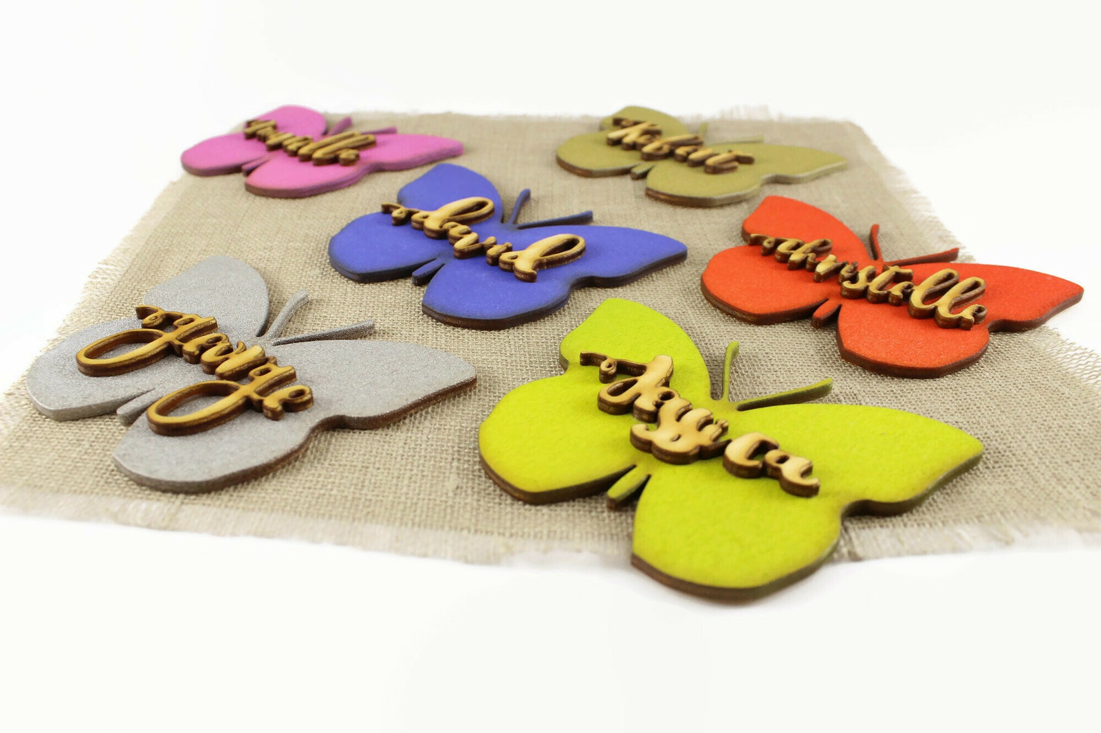 Butterfly Placecards. Wooden Place Cards. Wedding Place Cards. | Etsy