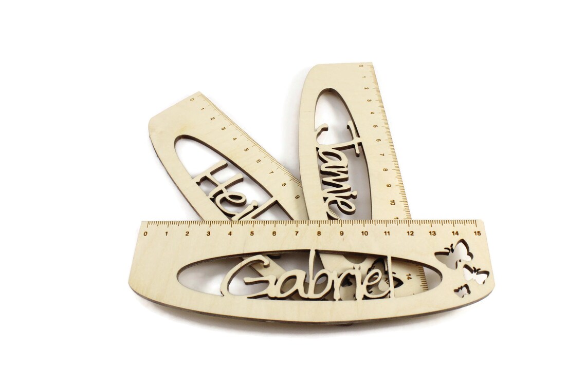 Personalized Wooden Ruler Personalised Rulers 15cm Ruler | Etsy