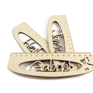 Personalized Wooden Ruler Personalised Rulers 15cm Ruler Wooden Gift ...