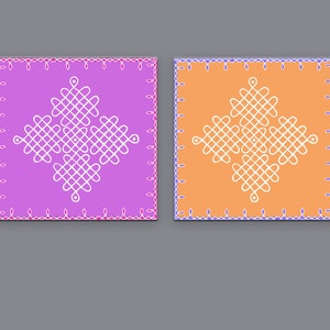 Printable Kolam Wall Art, Rangoli Wall Art. Set of 4 Indian Theme Home ...