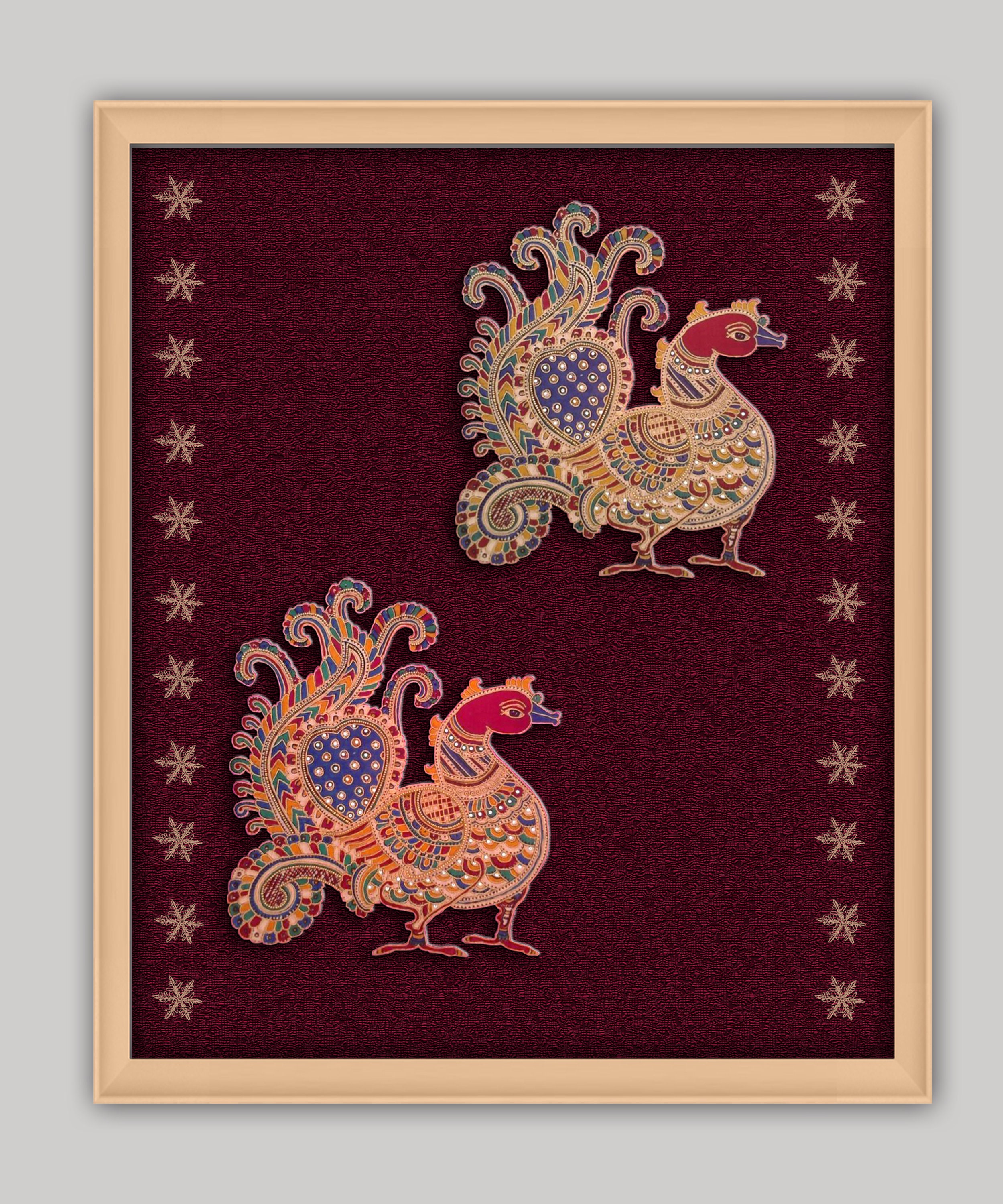 Kalamkari Art Print, Set of 2 Wall Art Download, Printable Digital Art ...