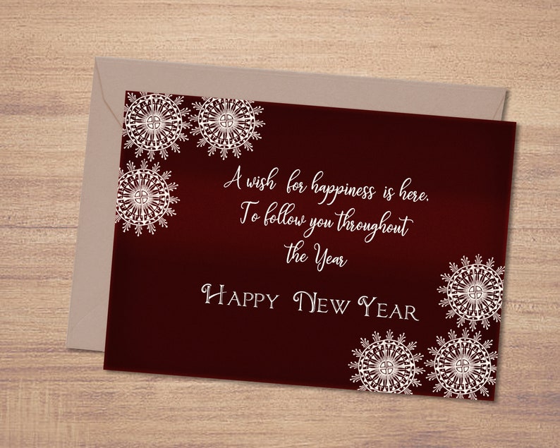 Happy Newyear Greetings, Printable New Year Card, Greeting Card,new ...