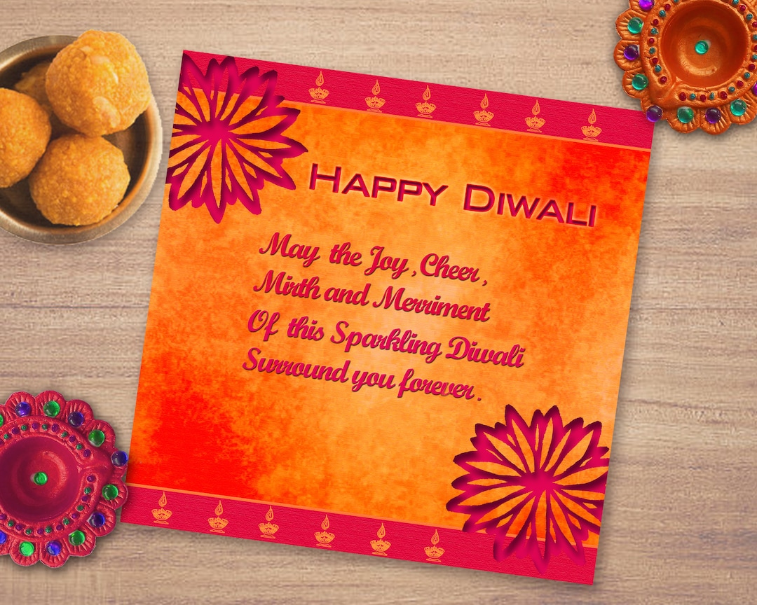Buy Printable Happy Diwali Card,diwali Greetings,brightcolor Diwali ...
